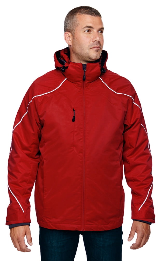 Ash City 88196T Men's Tall Angle 3-in-1 Fleece Jacket -Red -3XLT ...