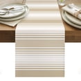 Brown Striped Table Runner, Modern Farmhouse Stripe Minimalist Abstract ...