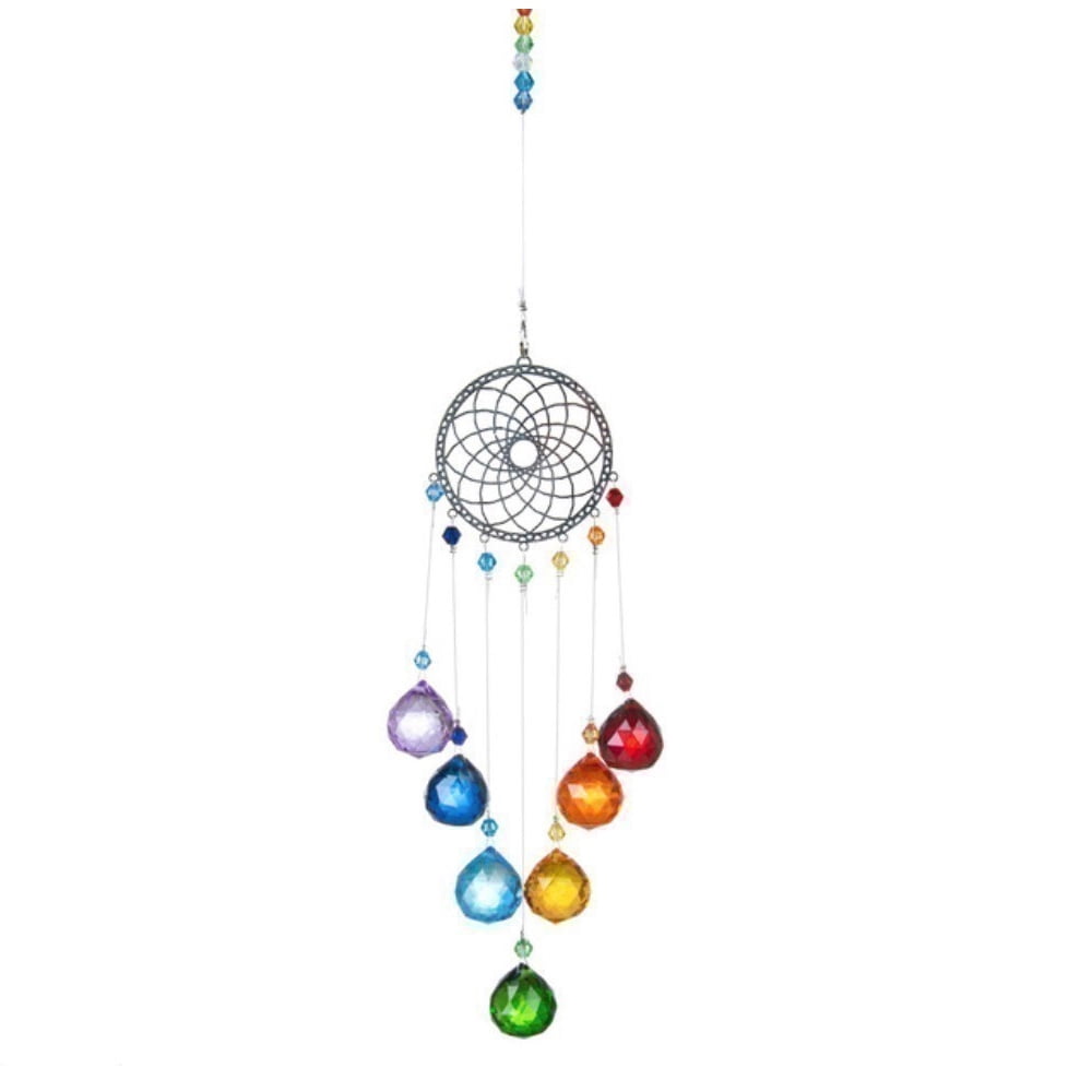 PEACNNG Garden Decor Windows Crystal Prisms Glass Wall Hanging Ornament ...