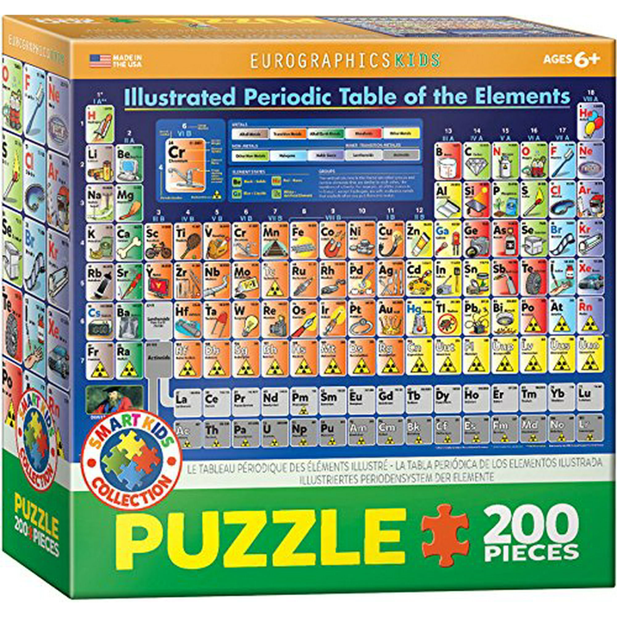 Eurographics Periodic Table Illustrated Jigsaw Puzzle (200-Piece) 200 Piece Puzzle