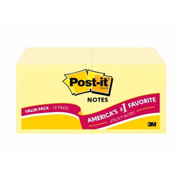 Post-it Notes Value Pack, 1 3/8" x 1 7/8", Canary Yellow, 24 Pads ...