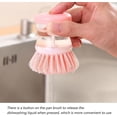 2Pcs Pink Dish Brush with Soap Dispenser,Soap Dispensing Brush, Kitchen ...