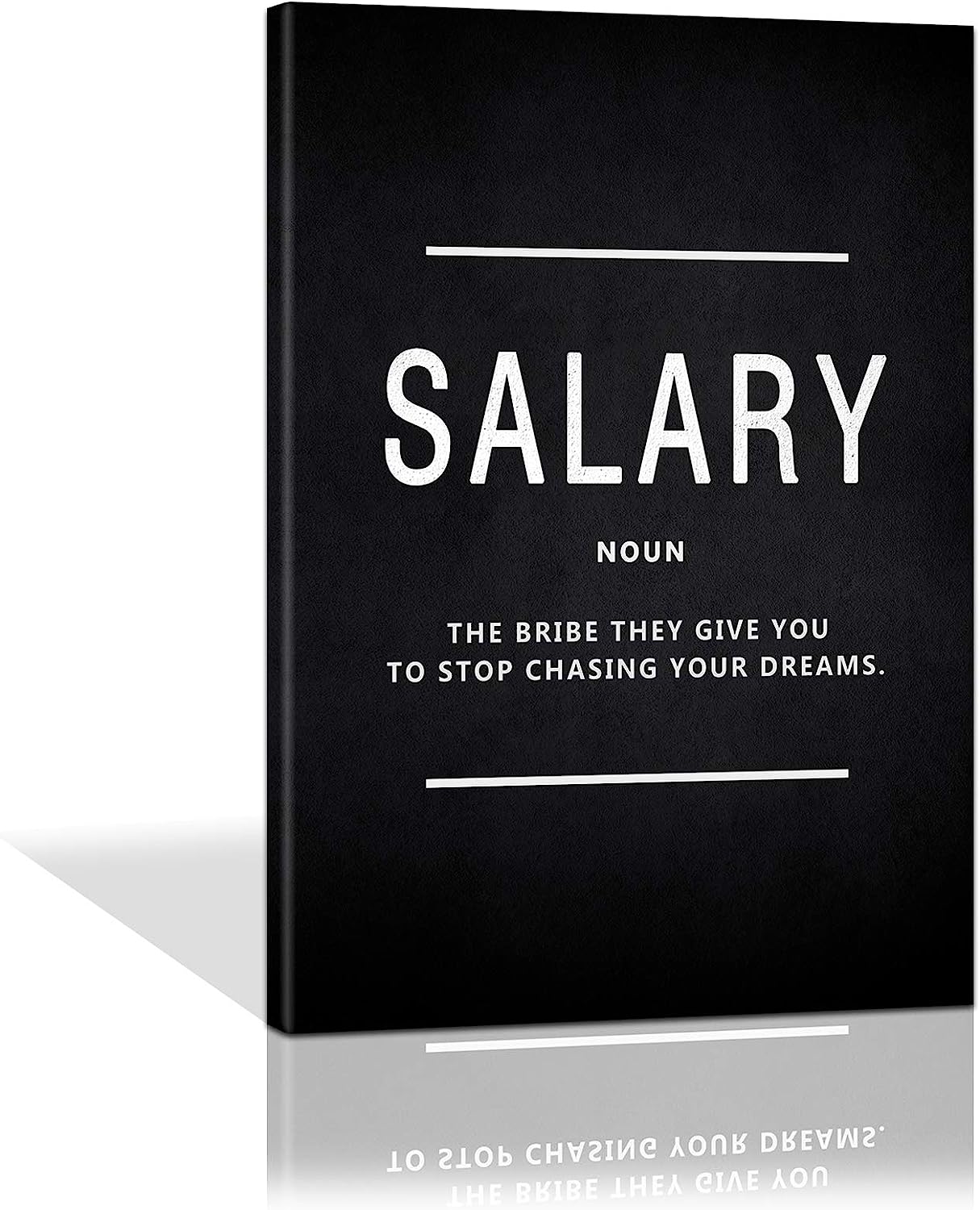 Motivational Canvas Salary Wall Art, Inspirational Quotes Painting ...