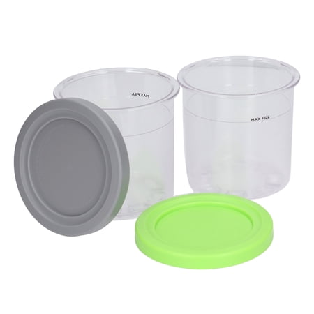 Ice Cream Pints, Transparent Reusable Pints, Frozen Dessert Containers ...