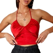 Women Sexy Lace Halter V-neck Backless Vest Tops - Walmart.com
