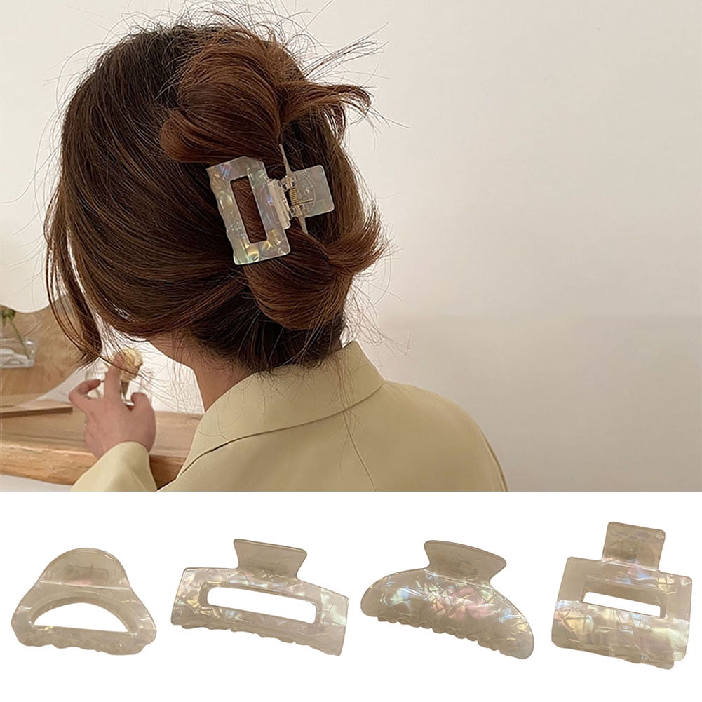 SPRING PARK Hair Claw Clips Matte Nonslip Claw Clips For Women Thin ...