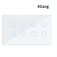 WIFI Smart Touch Light Wall Switch Interruptor Glass Panel 8 Gang Tuya ...