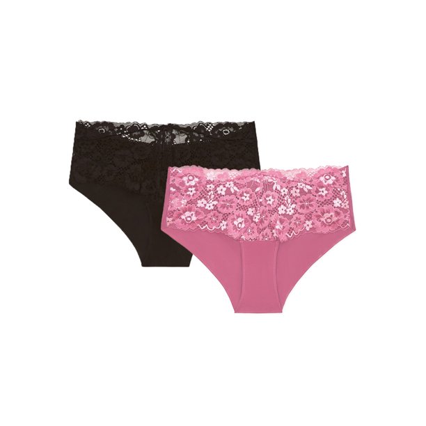 Adored by Adore Me Women’s Chelsey Payal Hipster Underwear, 2-Pack ...