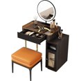 Vanity Table with Stool,Retractable Makeup,Dressing Table,Vanity Desk ...