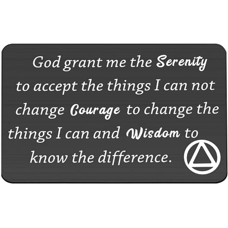 FUSTMW Addiction Recovery Gifts AA Sobriety Gifts Wallet Insert Card ...