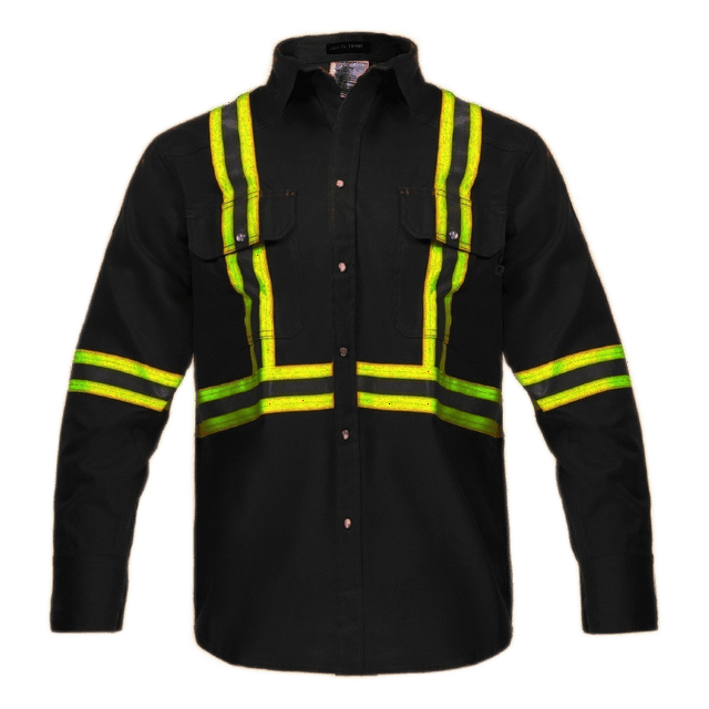 Flame Resistant High Visibility Hi Vis FR Shirt - 100% C - 7 oz (X ...