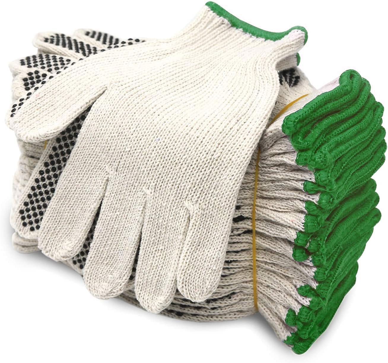 EvridWear 12 Pairs Pack Cotton Polyester String Knit Safety Protection ...