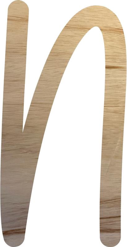 Wooden Letter Craft N Shape, Paintable 14'' Tall Wood Alphabet DIY ...