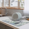 Blue Sea Turtles Dish Drying Mats for Kitchen Counter, Shell Coral ...