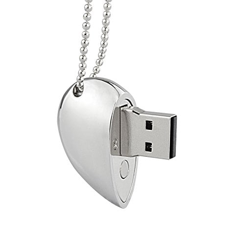 KOOTION 32GB Heart-Shape Pendant USB Flash Drive Memory Stick Thumb ...