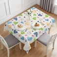 Cartoon Love Seamless Table Cloth 52x70in, Waterproof Rectangle ...