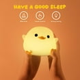 UNEEDE LED Cute Bean Duck Night Light, DoDo Duck Silicone Nursery Night ...