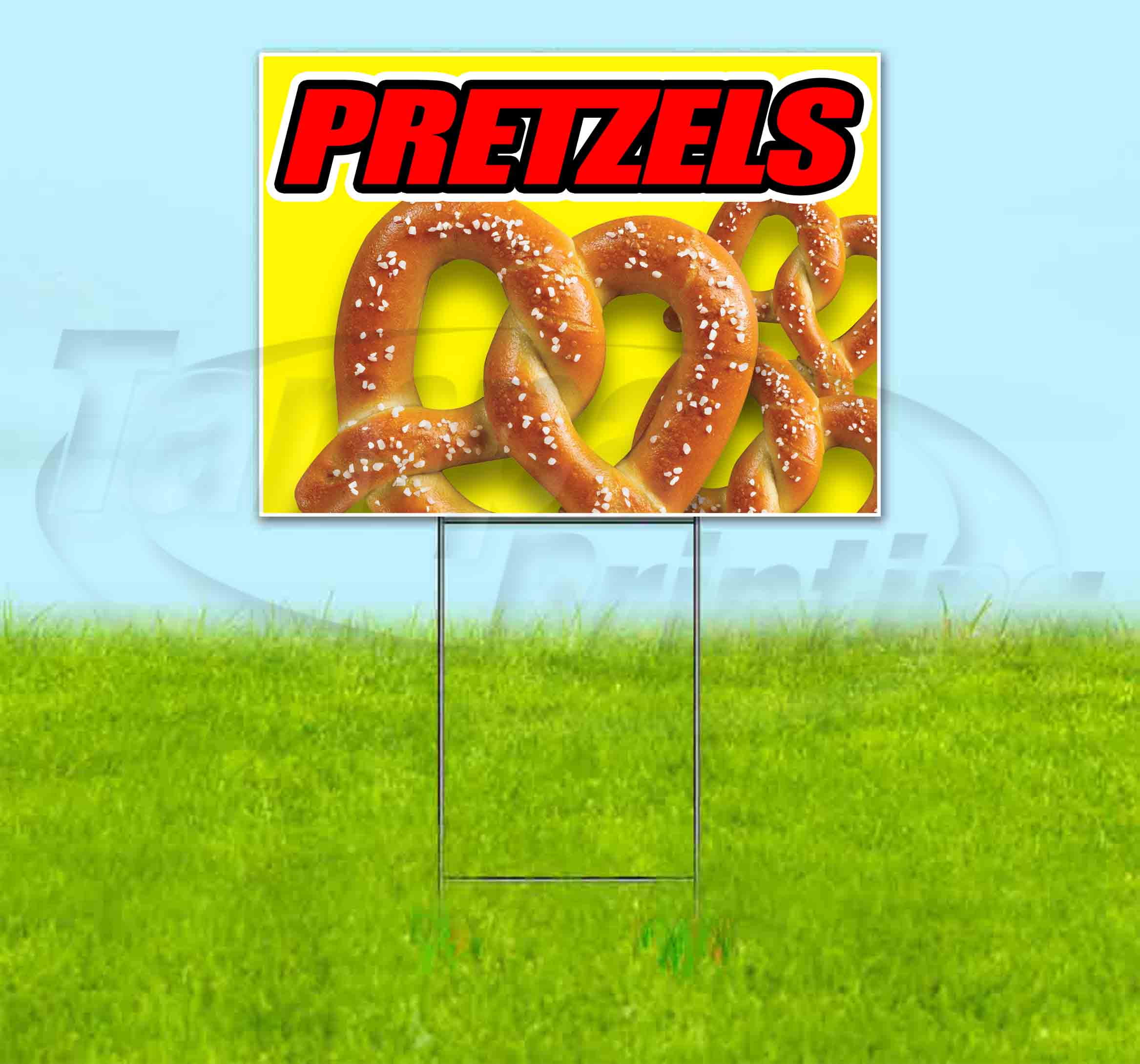 Pretzels (18" x 24") Yard Sign, Includes Metal Step Stake - Walmart.com