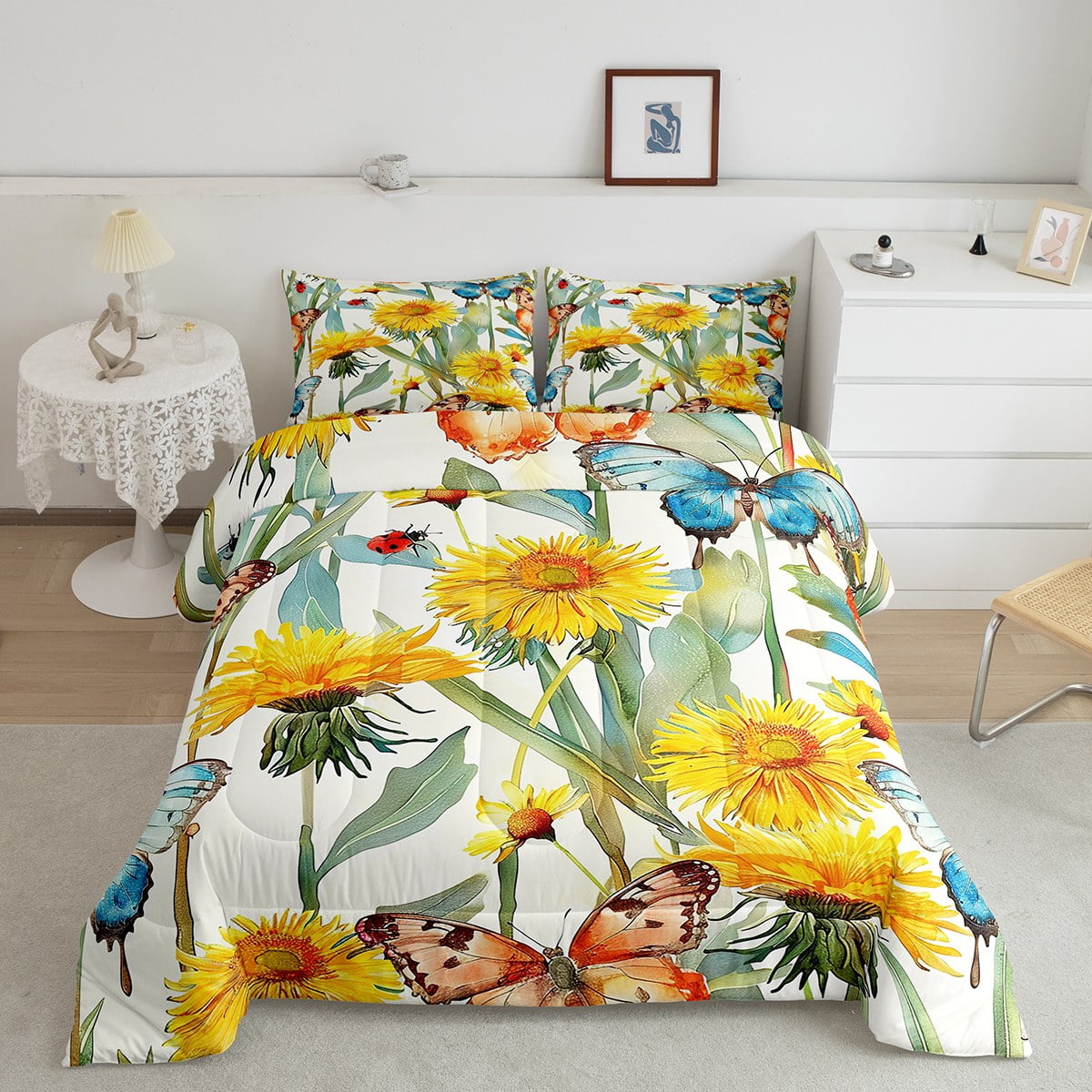 Click here for Erosebridal Yellow Groovy Bedding King Comforter S... prices