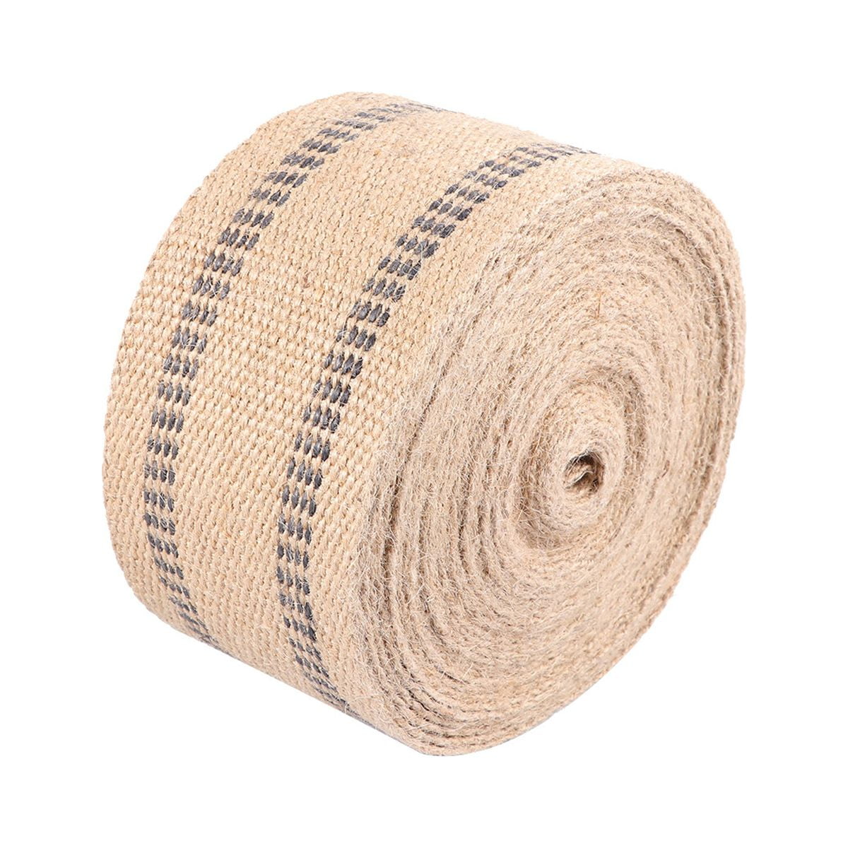 Jute Braid Knitting Bandage with Cloth Stripes Jute Gift Packing Rope ...