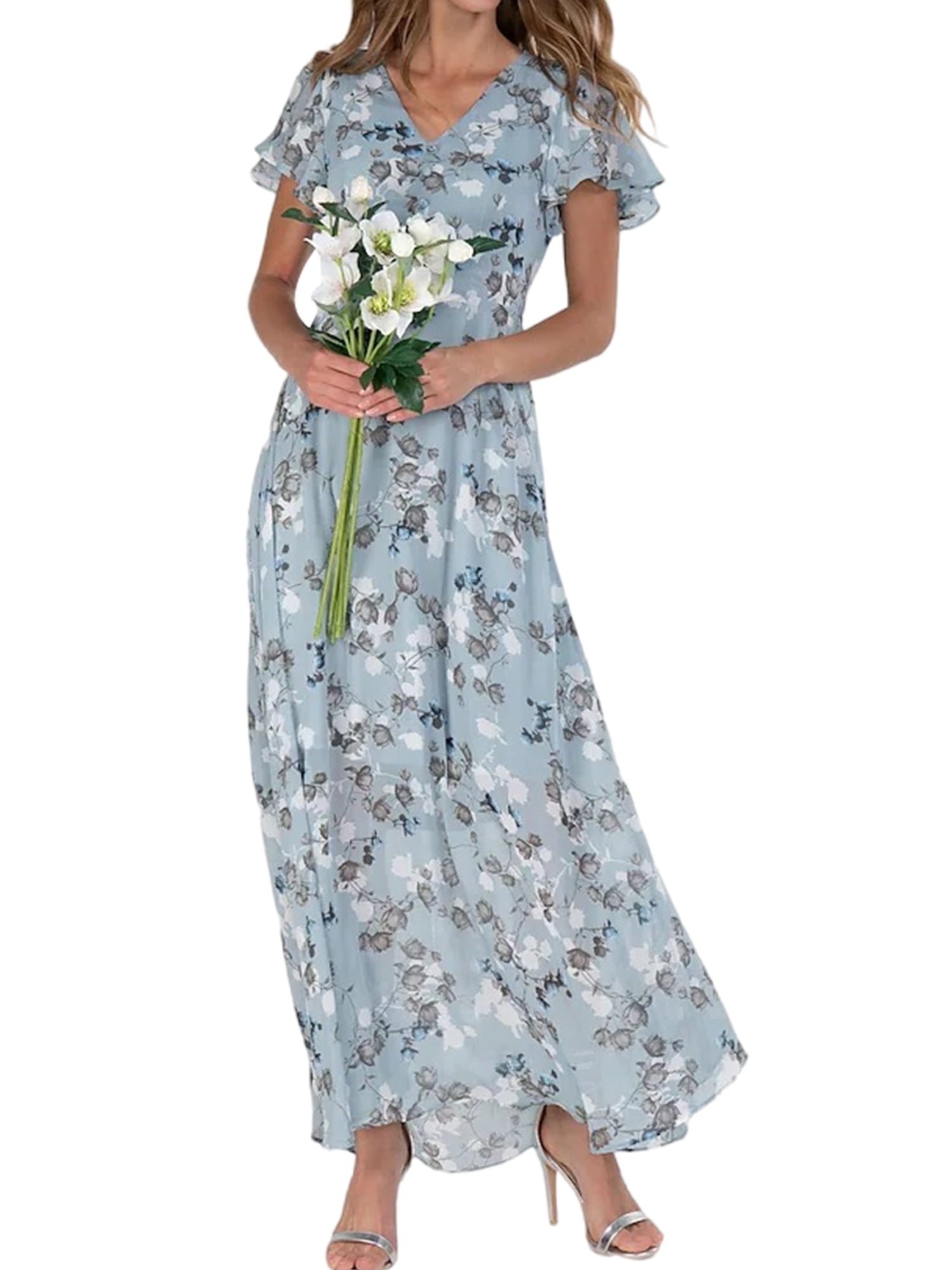 Niuer Summer Dress For Women Floral Print Hawaiian Vacation Dress