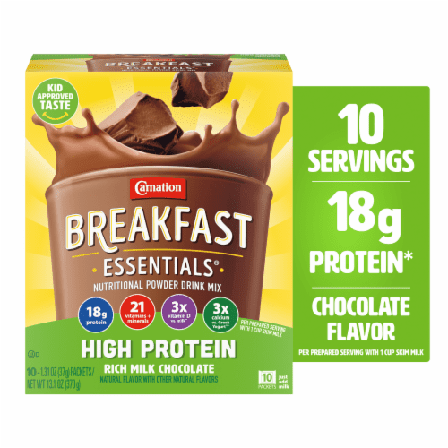 Carnation Breakfast Essentials Nutritional Drink Mix Chocolate 30 ct ...