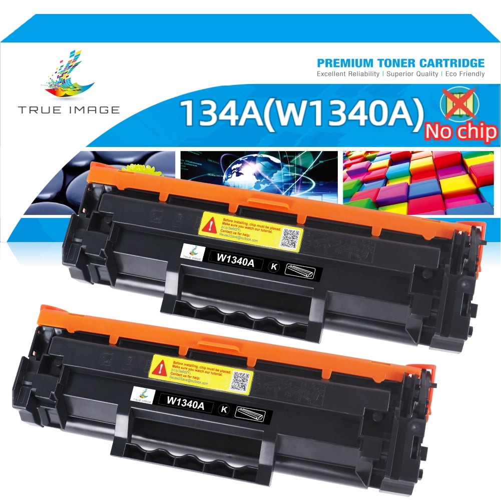 2-Pack 134A W1340A Black Toner Cartridge NO CHIP Compatible for HP ...
