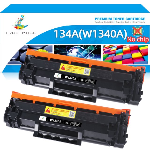 2-Pack 134A W1340A Black Toner Cartridge NO CHIP Compatible for HP ...