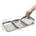 Highcool Breading Trays Set of 3 Dredging Trays for Cooking, Steel ...