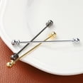 3 Pieces Men's Brass Ball Collar Bar Pins, Clasp Lapel Stick Brooch ...