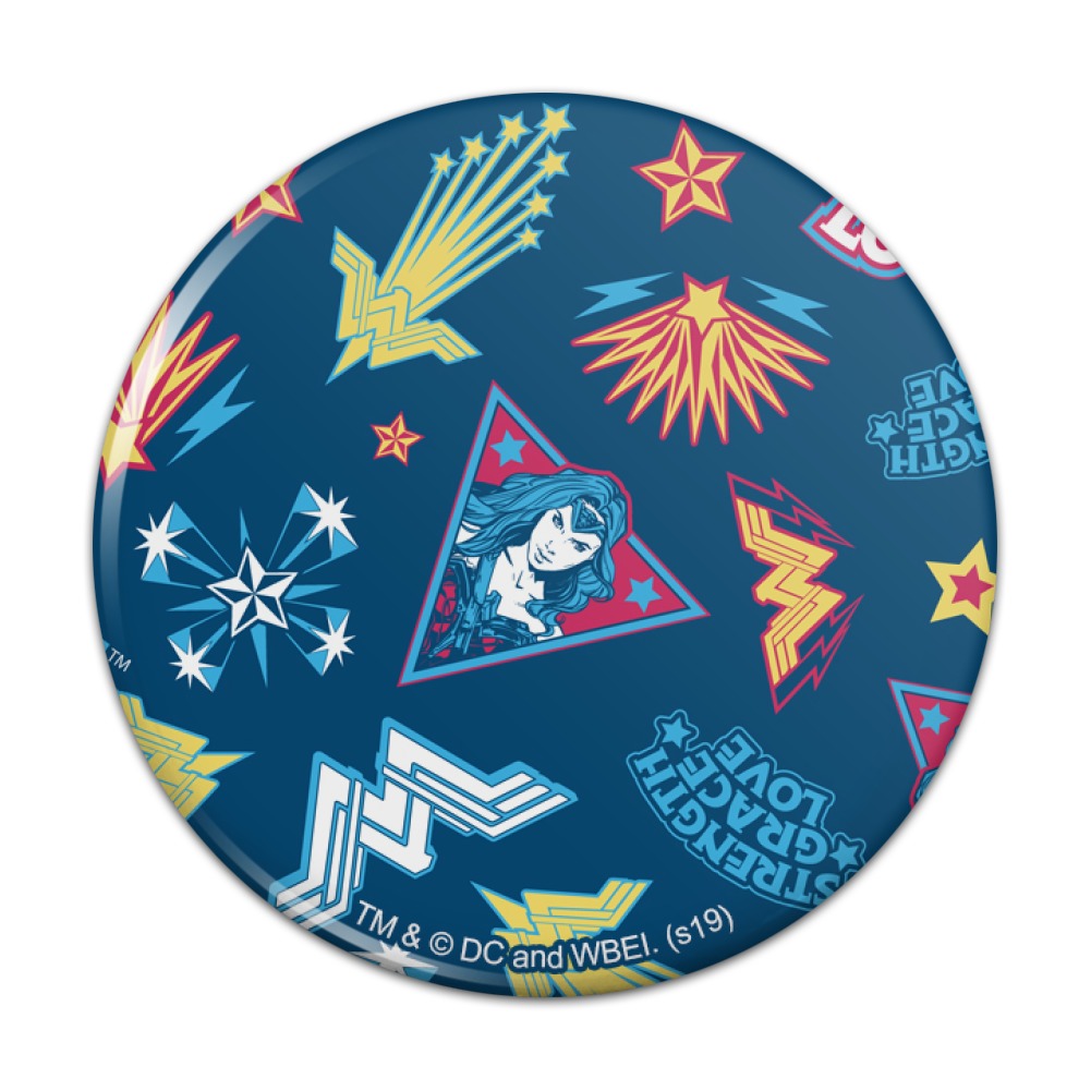 Wonder Woman Movie Sticker Pattern Kitchen Refrigerator Locker Button ...