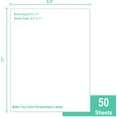 General 50 Full Sheet Self Adhesive Sticker Paper 8.5 x 11 Inches ...
