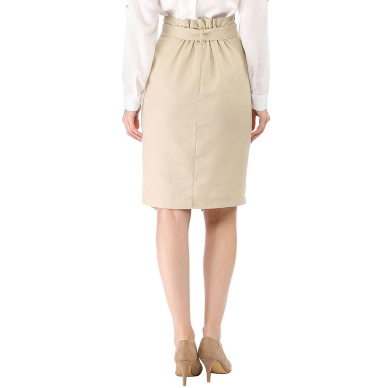MODA NOVA Junior's Button Decor Split Belted Vintage Knee MODA NOVA Junior's Button Decor Split Belted Vintage Knee