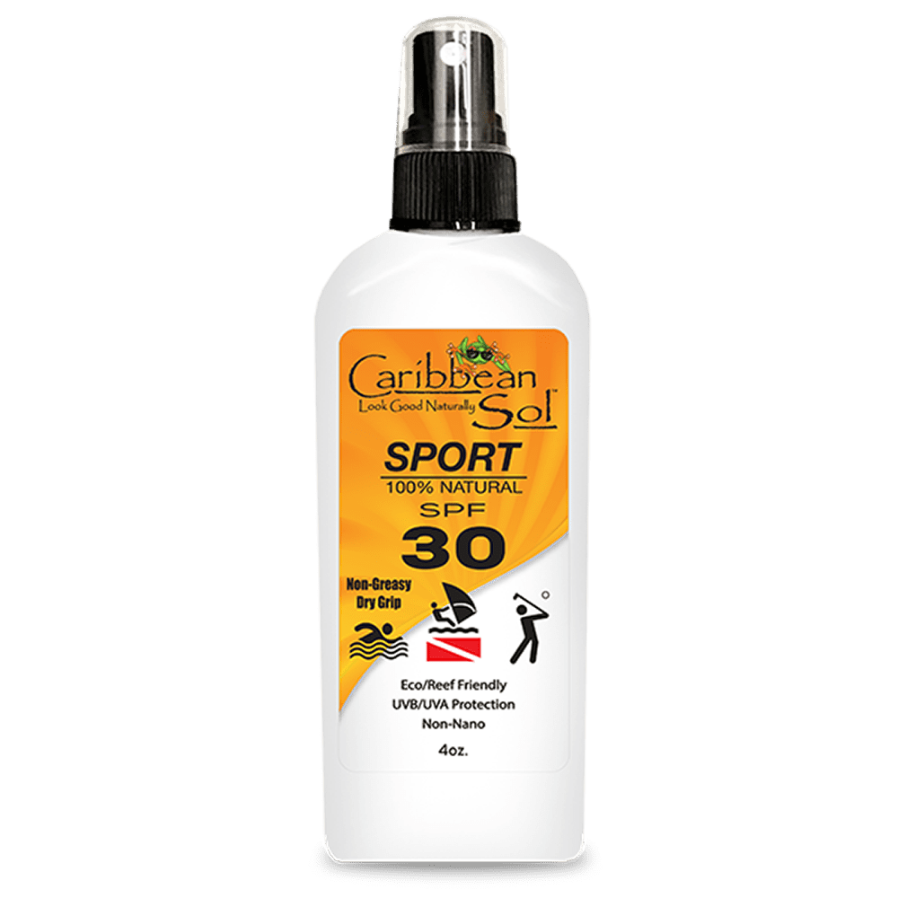 Caribbean Sol Sport 100% Natural Sunscreen SPF 30 Spray - Walmart.com
