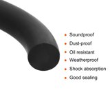 REGALWOVEN Nitrile Rubber Round Seal Strip, Long Hard Solid Rubber ...