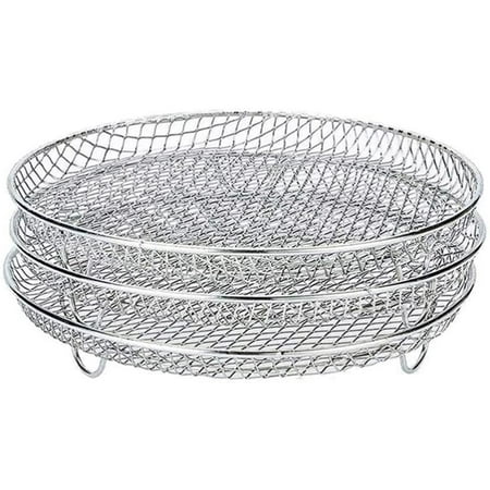 Air Fryer Rack, 3 Pcs Stackable Air Fryer Stand, 304 Stainless Steel ...