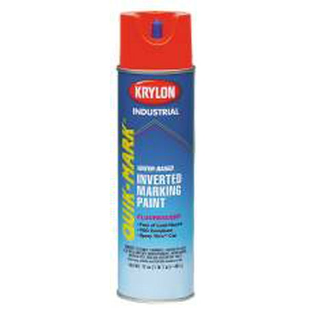 Krylon Inverted Marking Paint, 20 oz, 12 PK, S03701V-Flo Red/Orange ...