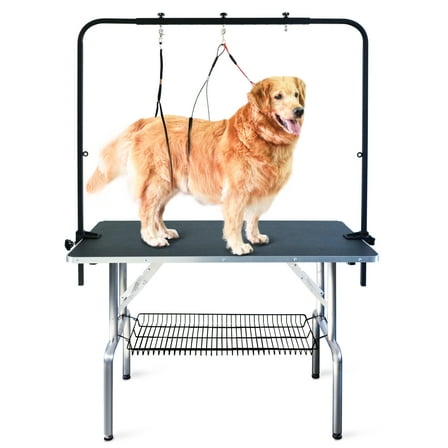 Pet Grooming Table with Clamp and Height Adjustment, Folding Dog ...