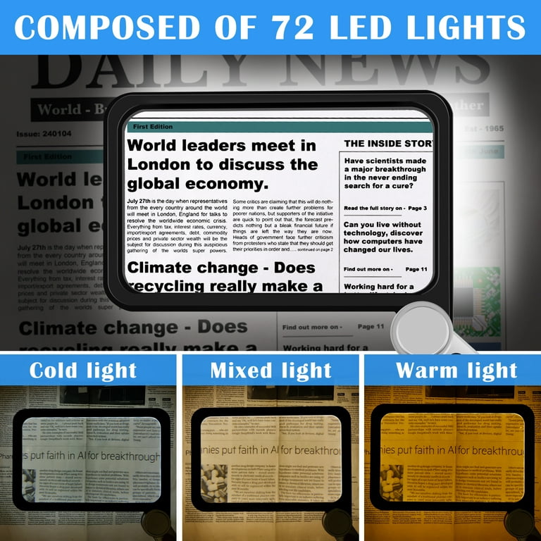 Full Sheet Magnifying Glass Fewener Full Page Magnifier For Reading