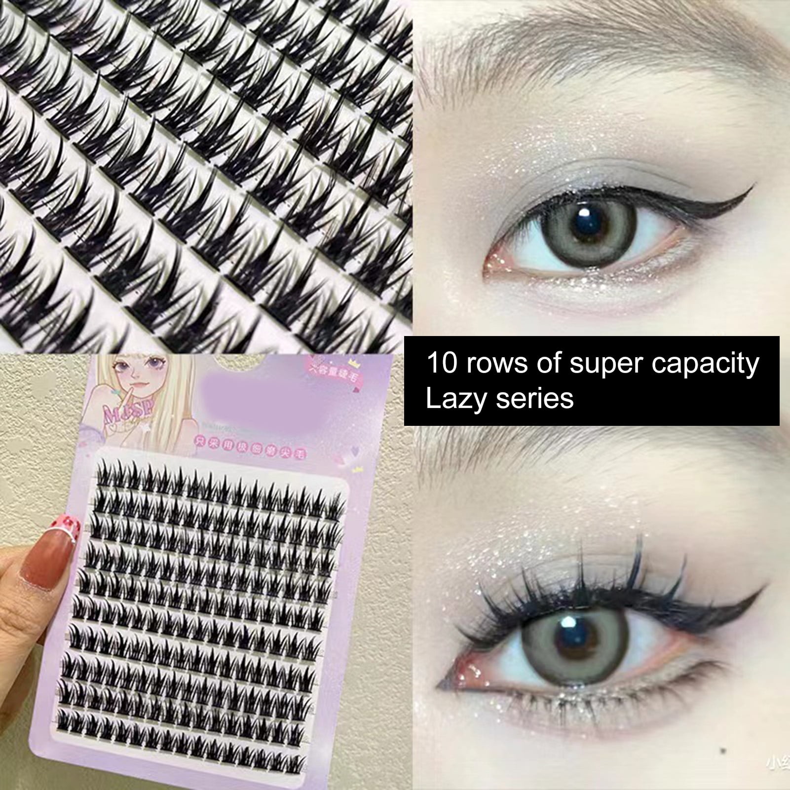 Hesroicy Artificial Eyelashes - 1 Box of Super Soft, Natural Curl ...