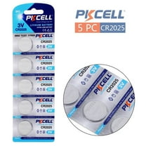 CR2025 3 Volt Lithium Coin Cell Battery, 5 Count / Blister card package ...