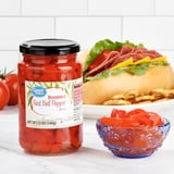 Great Value Roasted Red Bell Pepper Slices 12 oz, smoky flavor, sliced ...