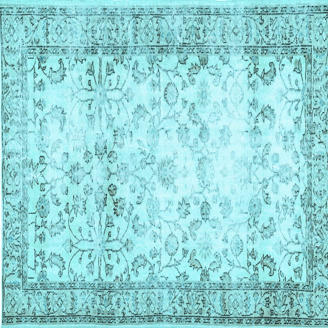 Ahgly Company Indoor Square Abstract Light Blue Contemporary Area Rugs ...