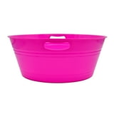Plastic 17.5" Round Party Tub, Pink, 1 Count, Party Favors, Way to ...