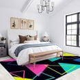 Colorful Geometric Arcade Area Rugs, Modern Triangle Design Carpet ...