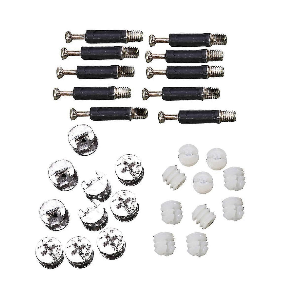 10 Sets Office Desk Accessories Furniture Fastener Screws Nut Cam ...