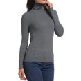 MANIFIQUE 3 Packs Women's Long Sleeve Mock Turtleneck Tops, Slim Fit ...