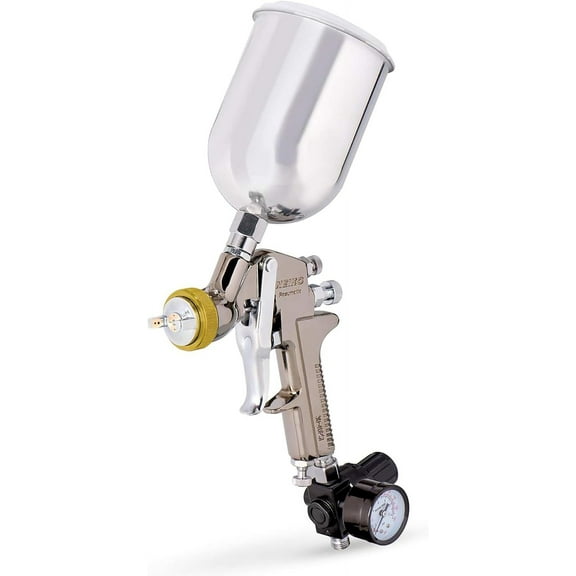 HVLP Gravity Fed Air Spray Gun with 1.4/1.7/2.0/2.5 mm Nozzles and 650 ...