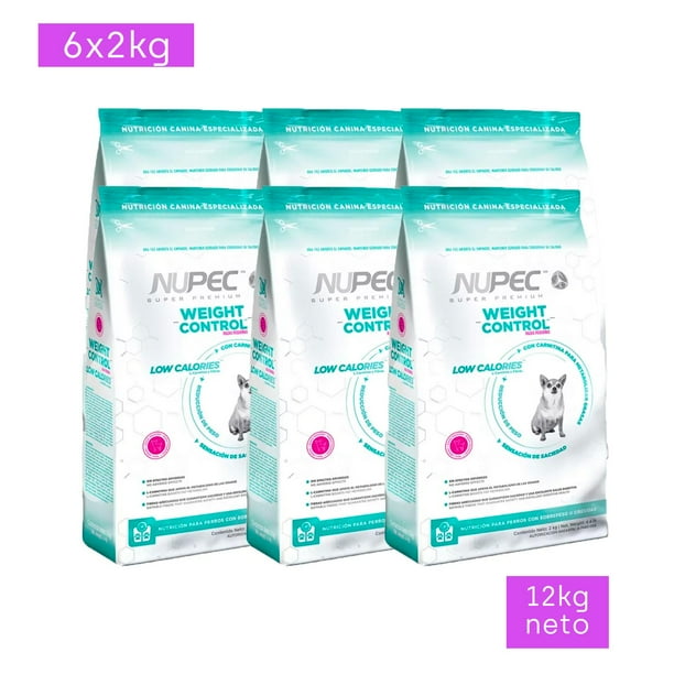 Pack de Croquetas para perro Nupec Weight Control Razas Pequeñas 12Kg (6) de 2Kg | Walmart en línea