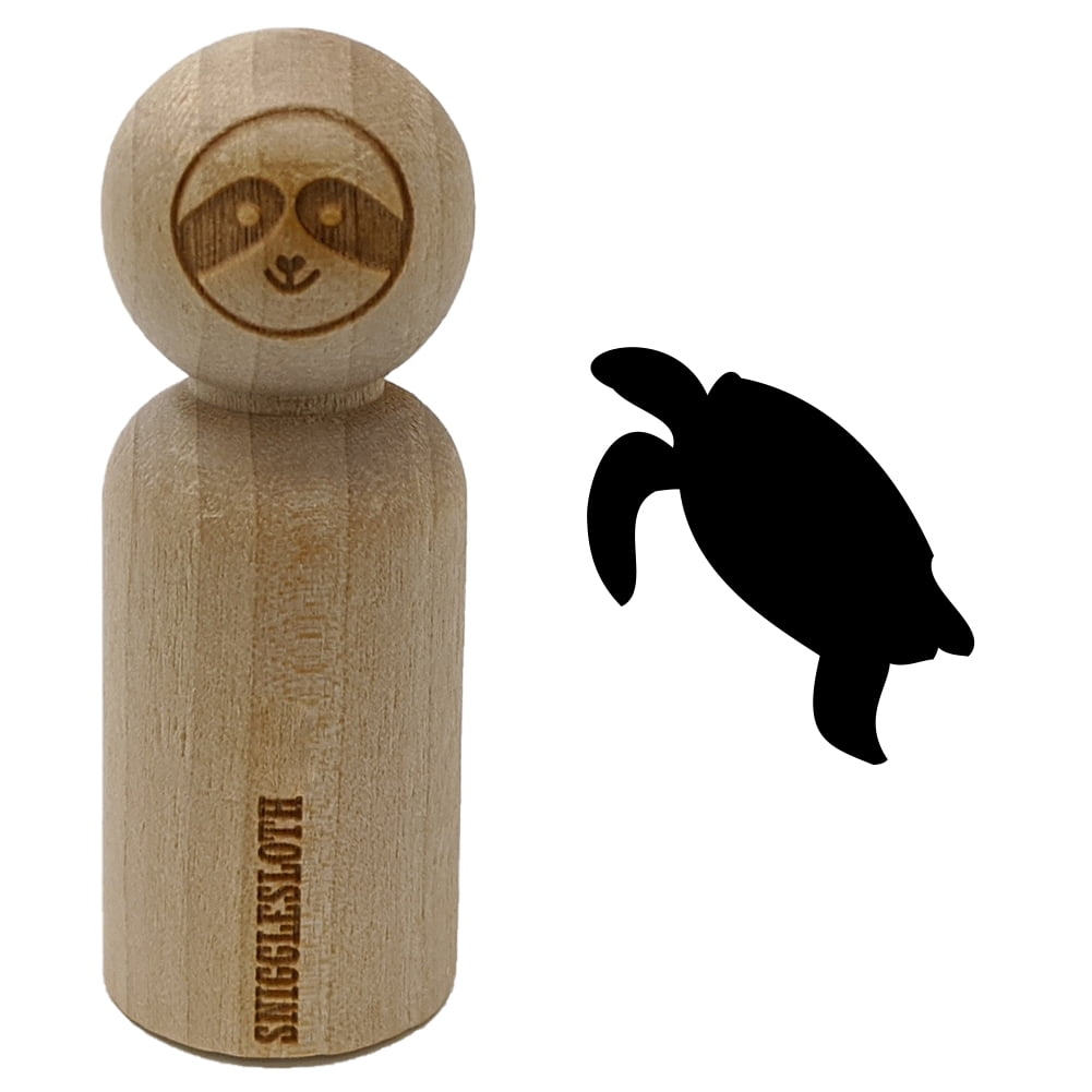 Turtle Swimming Solid Rubber Stamp for Scrapbooking Crafting Stamping ...